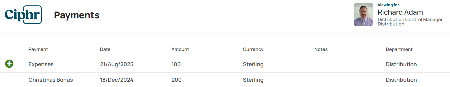 Recording Payments – Ciphr