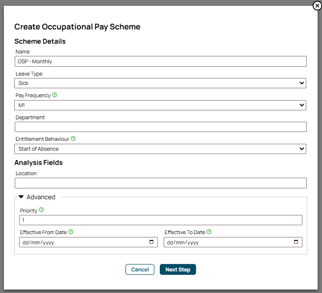Occupational Sick Pay Scheme Configuration – Ciphr