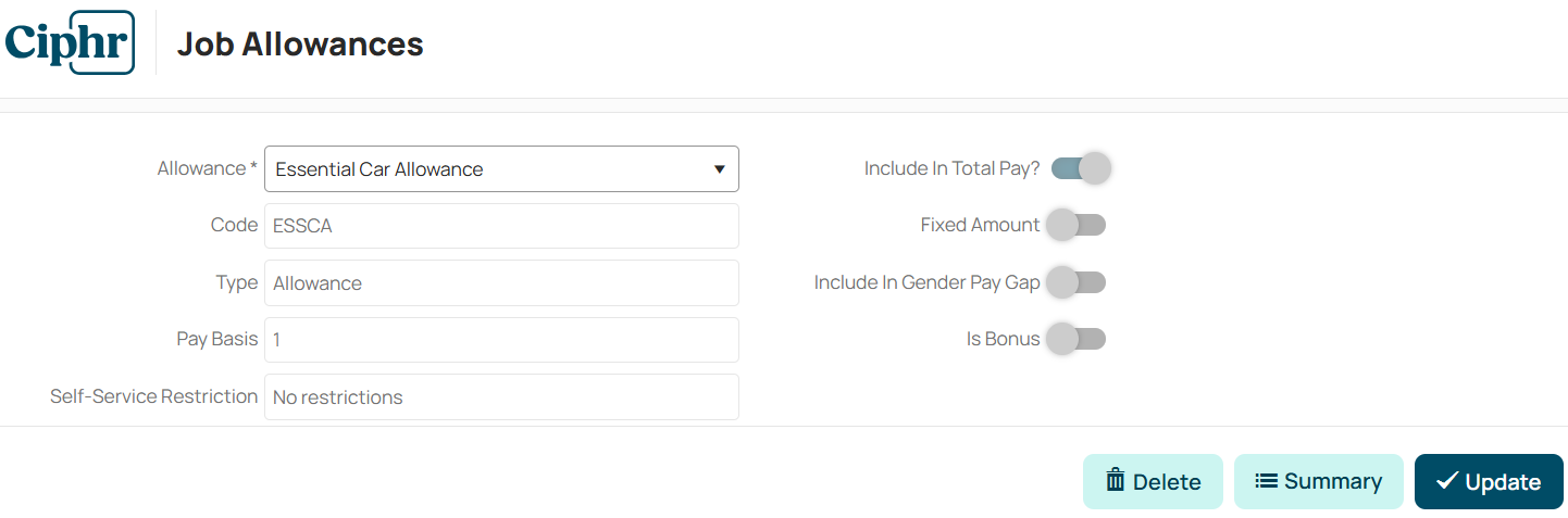 Job Allowances – Ciphr